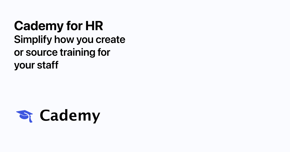 Cademy for HR & L&D